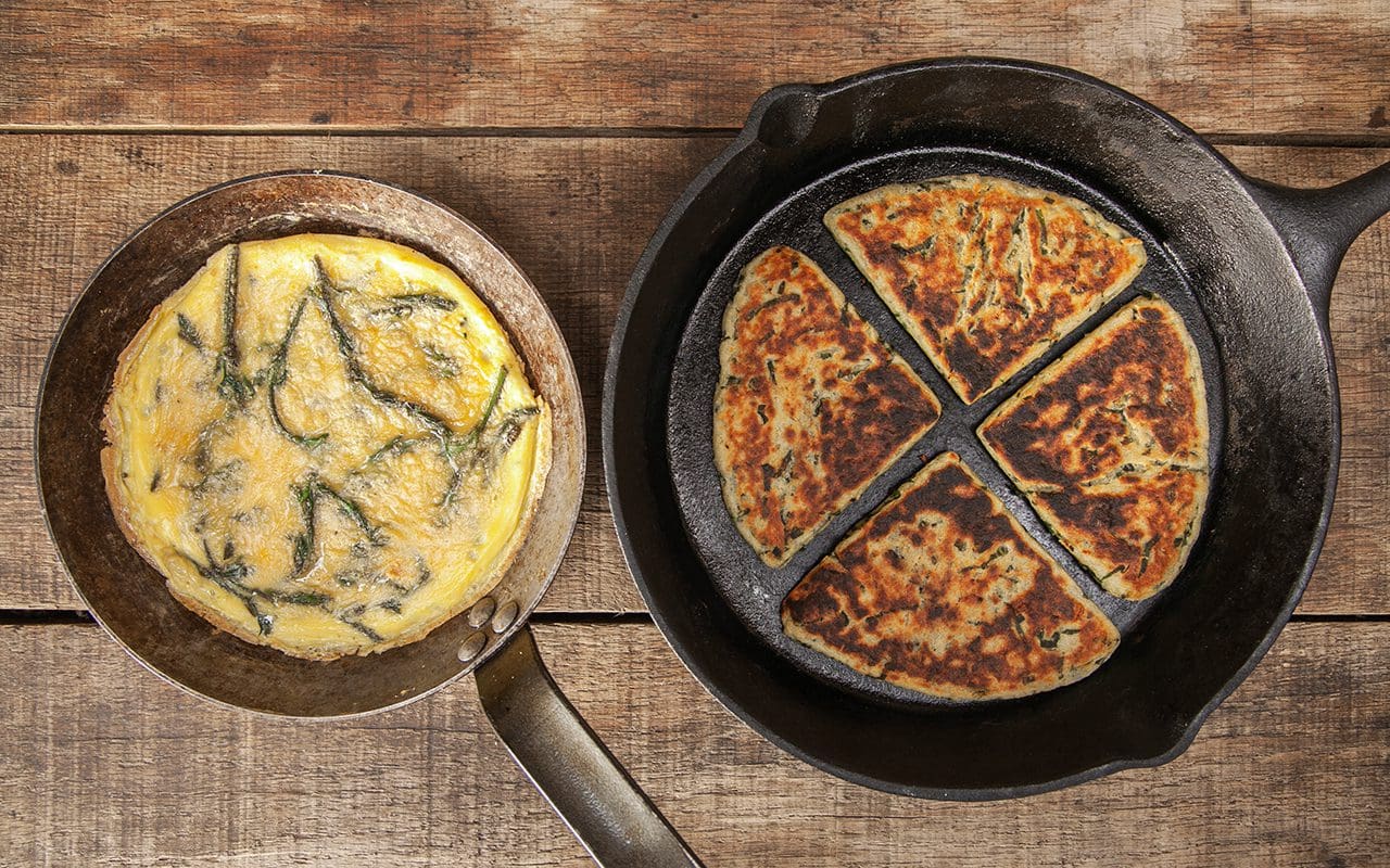 Hop Shoot Frittata, Wild Garlic Potato Farls - Dig Delve – An online ...